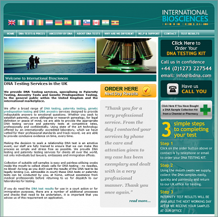 Provider Profile: International Biosciences - DNA Testing Choice