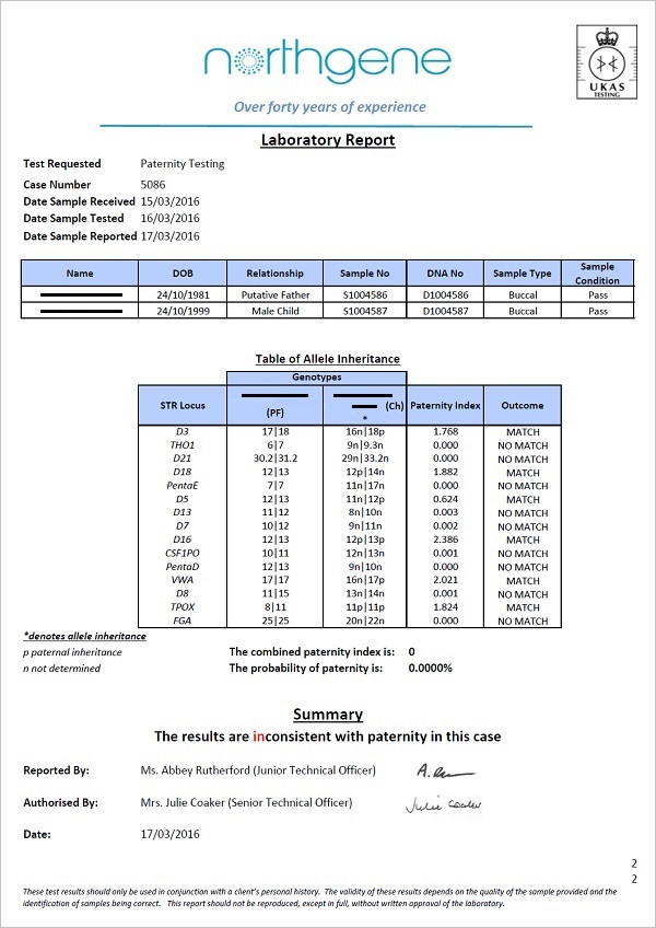 Printable Fake Paternity Test Results Template Printable Word Searches