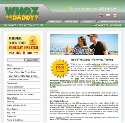 Provider Profile: Who'z the Daddy - DNA Testing Choice